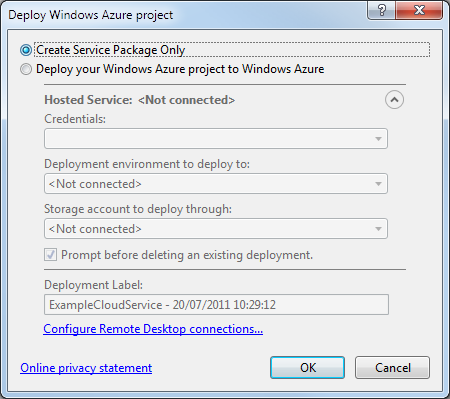 Deploying An Azure Application - Azure tutorial - developer Fusion