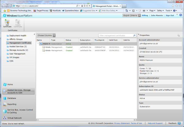 Deploying An Azure Application - Azure tutorial - developer Fusion