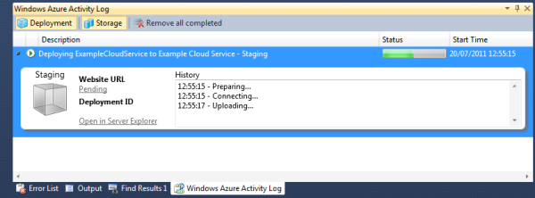 Deploying An Azure Application - Azure tutorial - developer Fusion